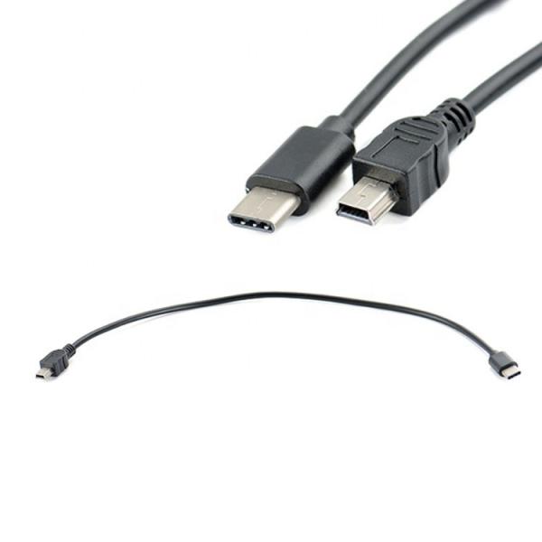 Quality Data Charging USB Type C to Mini B 5 Pin USB OTG Cable for Camera for sale