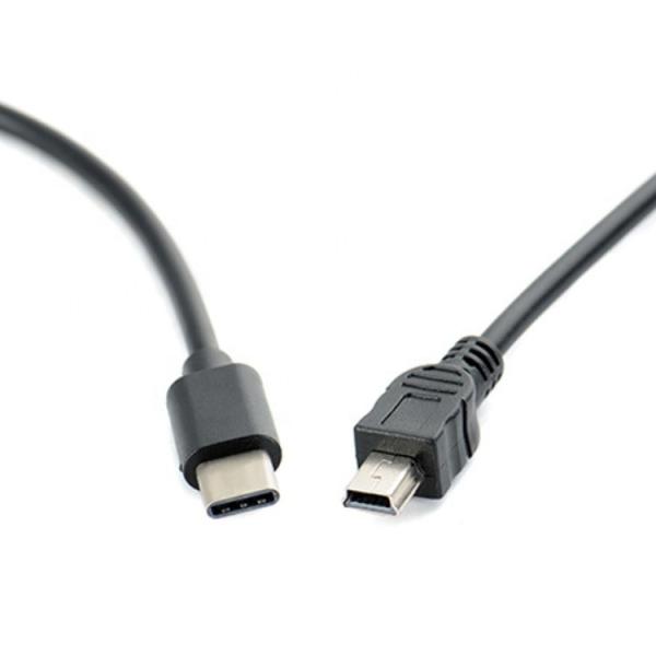 Quality Data Charging USB Type C to Mini B 5 Pin USB OTG Cable for Camera for sale