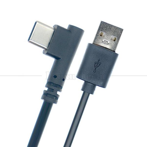 Quality High Quality 1M 2M 3M 5M  2A 24AWG 90 Degree  Right Angle USB Type C Cable for Phone Tablet Camera for sale