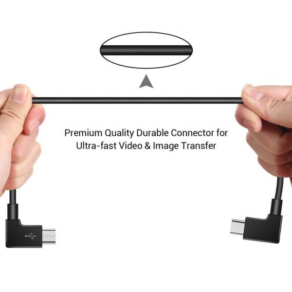 Quality 90 Degree Angle Micro B to Type C USB Cable for UAV for sale