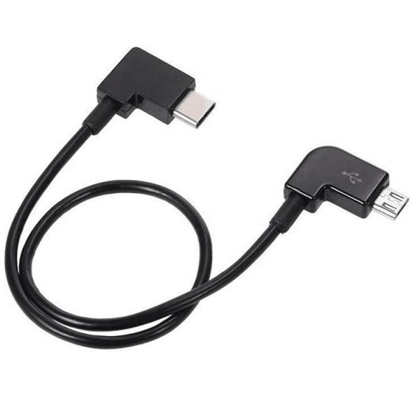 Quality 90 Degree Angle Micro B to Type C USB Cable for UAV for sale