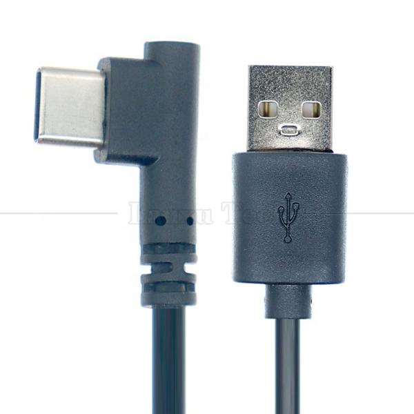 Quality High Quality 90 Degree Right Angle USB to Type C  Data Charger Cable for Phone Tablet Camera for sale