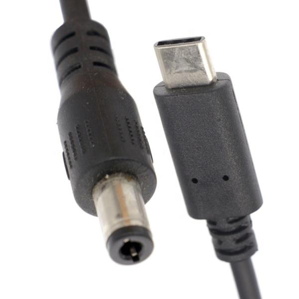 Quality Custom USB 3.1 Type C Male to DC 5.5x2.5mm Male Jack Power Charger Power Cable for Laptop for sale