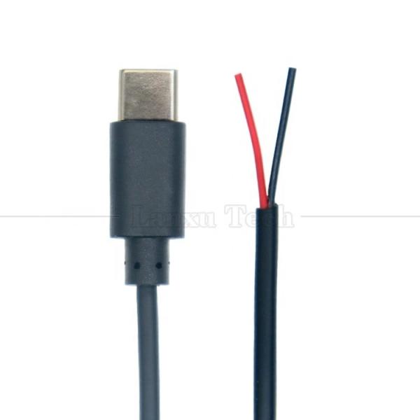 Quality OEM Data Charging USB Type C Male Female to Stripped Open Wire End Pigtail Cable for sale