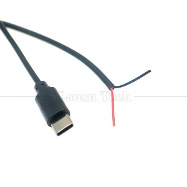 Quality Custom Data Charging 2 4 Cores USB Type C Male Female to Stripped Open Wire End for sale