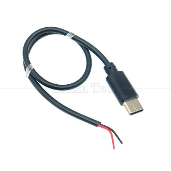 Quality Custom Data Charging 2 4 Cores USB Type C Male Female to Stripped Open Wire End for sale