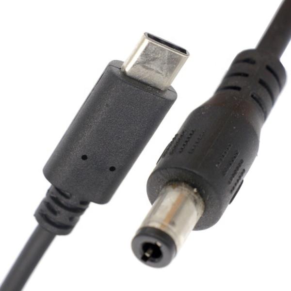 Quality Custom USB 3.1 Type C Male to DC 5.5x2.5mm Male Power Jack Extension Charger Cable for Power Bank for sale