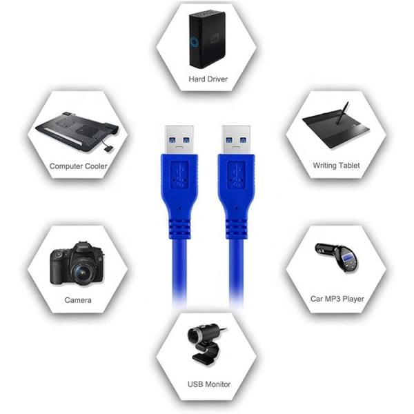 Quality High Speed Data Charging 5Gbps USB 3.0 A Male to A Male USB 3.0 Extension Cable for sale