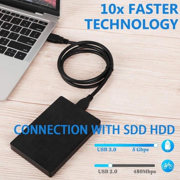 Quality High Speed 5gbps Data Charging USB 3.0 Micro B Cable for SDD HDD Hard Disk for sale