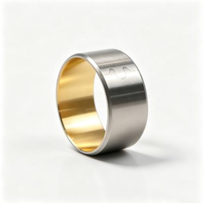China Custom Size Bimetallic Split Bushing Steel Back Bronze Sintered Bearing Sleeve for Industrial Oscillating Load for sale