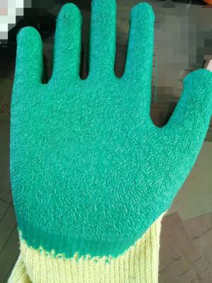 China 10G Cotton knitted gloves with latex coated crinkle,protective work glove,glove,gloves,protected glove,coated,dipped for sale
