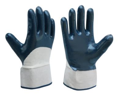 China Cotton Jersey Liner, Nitrile 3/4 Coated, Smooth Finish Safety Cuff,Safety Gloves,Protective Work Glove, for sale