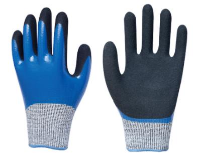 China 13G Hppe Shell,Fully Nitrile Inner,Sandy Nitrile Outer Palm Double Coated,Protect Glove,Coated Gloves,Protective for sale