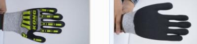 China Anti-Impact Tpr 13G Hppe Shell With Nitrile Sandy Coated,Protect Glove,Coated Gloves,Protective for sale