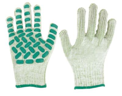 China Anti-Vibration 7 Gauge T/C Shell Glove With Latex Foam Dots Palm Coated for sale