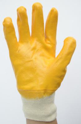 China Cotton Interlock Liner Glove, Nitrile Fully Coated Smooth,KNIT WRIST,Protective Work Glove, for sale