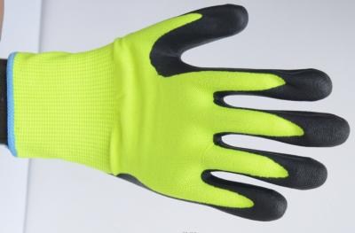China 13G polyester glove Nitrile coated Foam breathable,safety protective work protected coating dipped dipping glove for sale