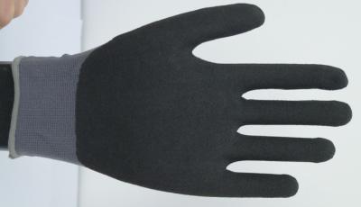 China 13G polyester glove Nitrile coated Sandy,safety protective work protected coating dipped dipping glove for sale