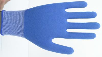 China 13G polyester glove Nitrile coated Sandy,safety protective work protected coating dipped dipping glove for sale