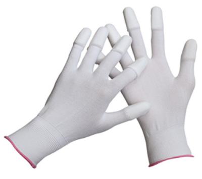 China 13G polyester glove with PU fingertip dipping coated,safety gloves,protective work glove,protected glove,coated,dipped for sale