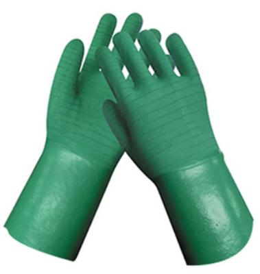 China Cotton Jersey Liner Gauntlet, Latex Fully Coating Glove for sale