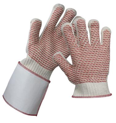 China 7 Guage Cotton Liner, With Nitrile Patterned Dots On Both Sides,Heat Resistance Glove for sale