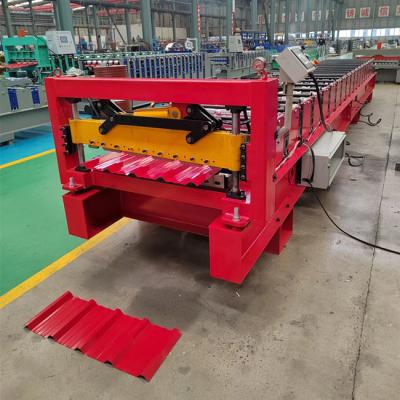China Rolo trapezoidalmente da folha do telhado do ferro 0.3-0.8mm que forma o painel do metal da máquina que faz a máquina à venda
