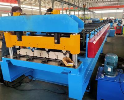 China construção de alta velocidade da máquina 15-20m/Min Fully Automatic For Steel de 5.5kw Rib Metal Panel Roll Forming à venda