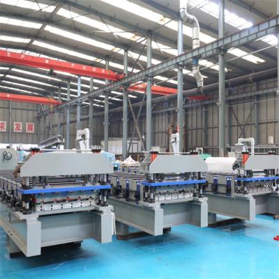China Hydraulic shear high speed 15-20m/min roof panel roll forming machine for Building Roof for sale