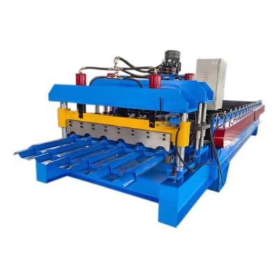 China Aluminum hydraulic shear glazed tile roll forming machine step tile making machine for sale