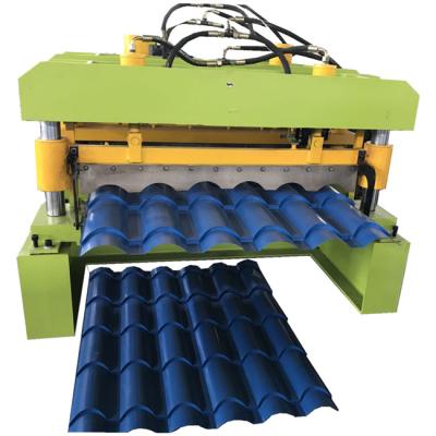 China Color steel glazed tile making machine price fully automatic 0.3-0.8mm thickness for sale