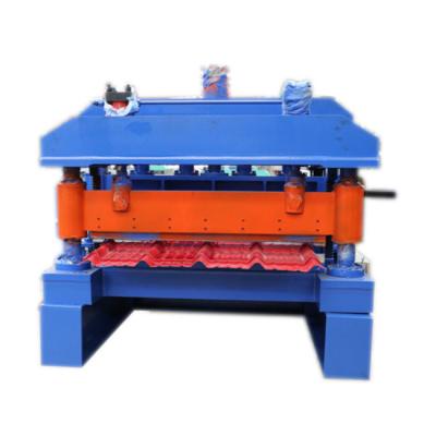 China Aluminum Metal Glazed Tile Roll Forming Machine Steel Step Tile Forming Making Machine for sale