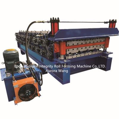 Cina Rotolo ondulato di doppio strato del trapezio che forma macchina 15 M/Min in vendita