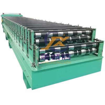 China Rollo de la capa doble de PPGI que forma la máquina que cubre grueso de la máquina 0.3-0.8m m de la formación de hoja en venta