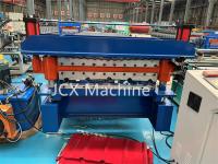 China Roofing Sheet Roll Forming Machine, Blue Color Double Layer Roll Forming Machine for sale