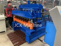 China Full Automatic Double Layer Roll Forming Machine PLC Control Hydraulic Cut Device for sale