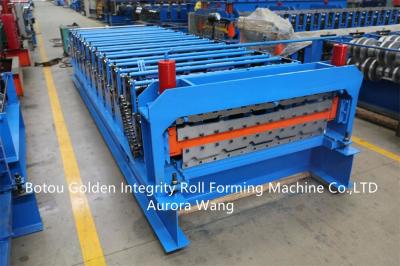 Cina Le mattonelle del pannello dello strato del piatto di tetto della piattaforma di doppio strato rotolano la formazione facendo il rotolo del macchinario che forma la macchina in vendita