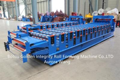 중국 주문 제작된 두배 리브층 부등변 4각형 시트와 물결모양 타일 지붕 롤 성형기 판매용