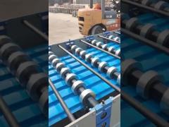 55 77 89 type double layer slat with pu rollup door forming machine pu form shutter door forming mac