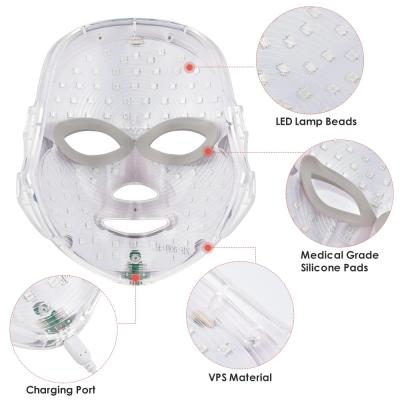 China Geleide van de de Huidschoonheid van het Schoonheids Lichte Masker Gezichtstherapie 7 Kleuren Te koop