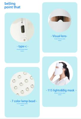 China A máscara conduzida conduzida da beleza da luz 7 da pele da beleza da máscara cor facial conduziu a máscara elétrica da beleza à venda