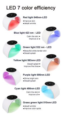China Da terapia clara azul vermelha da luz do diodo emissor de luz da máscara da terapia de 7 cores máscara facial do fotão à venda