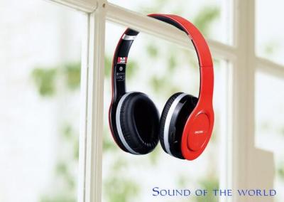 China HF680S Foldable Four Channels Wireless Stereo Bluetooth Headphone V4.0 Red & Black for sale