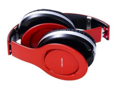 China Red Four Channels Wireless Foldable Bluetooth Headphones With Line In for sale