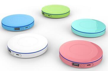 China Popular Round 6000mAh Mobile External Battery Polymer Power Bank use for Iphone for sale