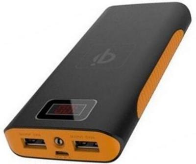 China Orange Lightweight Qi Wireless Power Bank USB External Battery Pack Laptop for sale