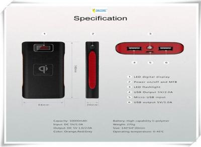 China Mini Auto Sleep Qi Wireless Charging Power Bank For Mobile Charging for sale