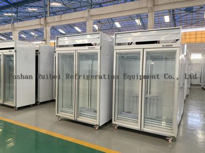 China Commercial Refrigerated Display Case Double Door Display Fridge Showcase for sale