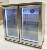 China Double Doors Back Bar Refrigerator For Beverage Cooling Bottom Mount Type for sale
