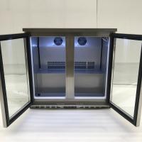 China Double Doors Back Bar Refrigerator For Beverage Cooling Bottom Mount Type for sale